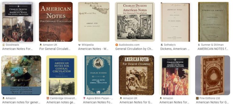 American Notes For General Circulation By Charles Dickens - Summary And ...