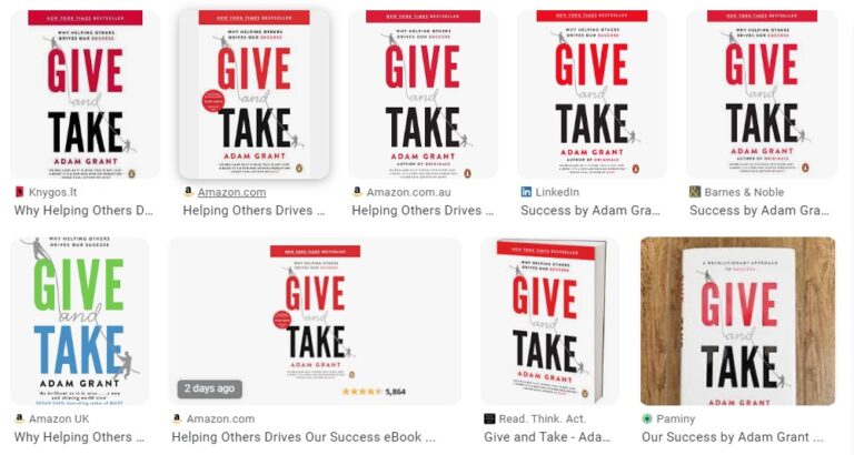 Give And Take: Why Helping Others Drives Our Success By Adam Grant ...